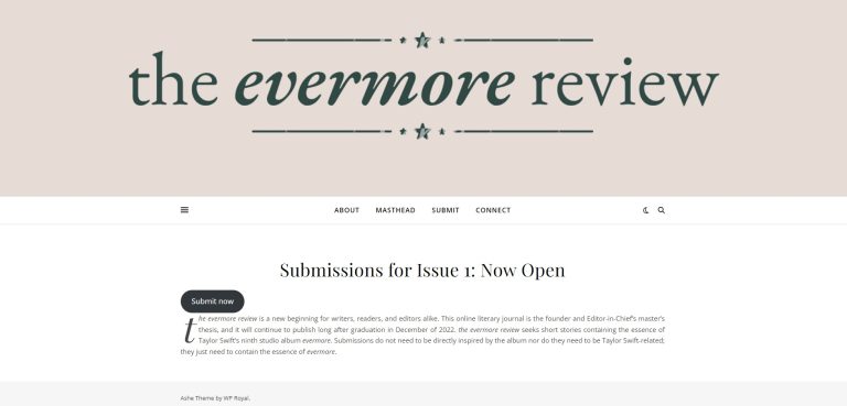 the evermore review - Literary Magazines