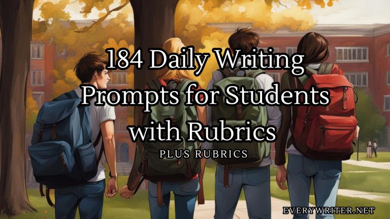 184 Daily Writing Prompts for Students - EveryWriter