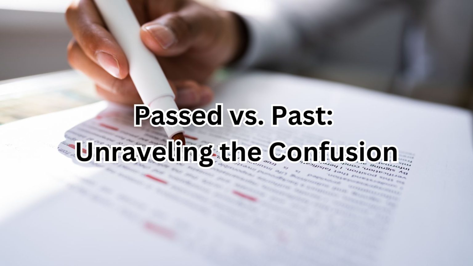 Passed vs. Past: Unraveling the Confusion - EveryWriter