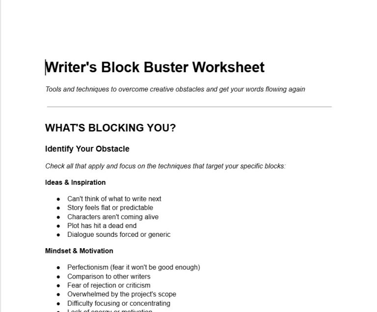 How to Overcome Writer’s Block: 5 Proven Strategies (+ Free Worksheet ...